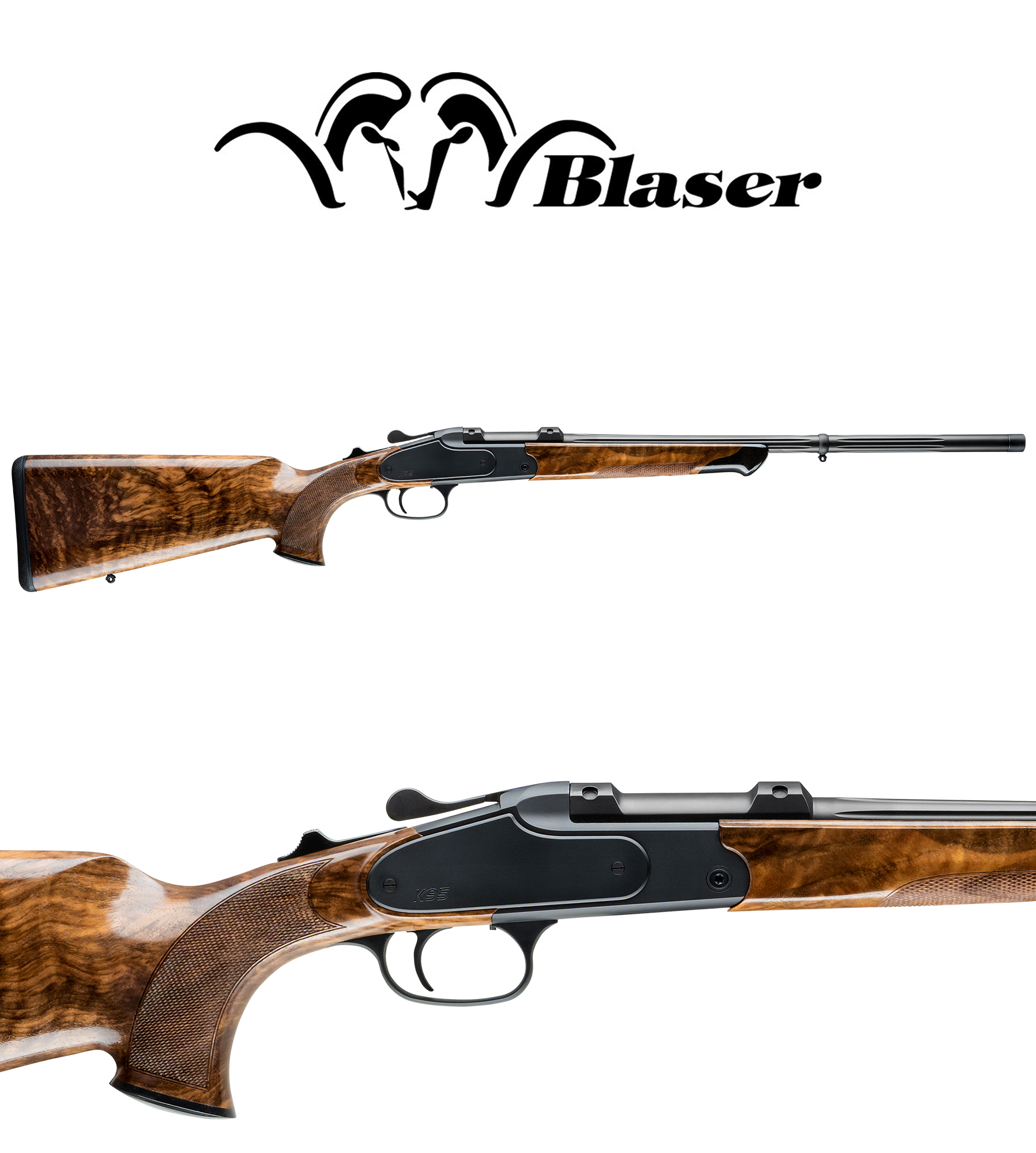 Blaser K95 Black Edition 7x57R Kertalaukeava kivääri "kipplauf" - Ruoto ...