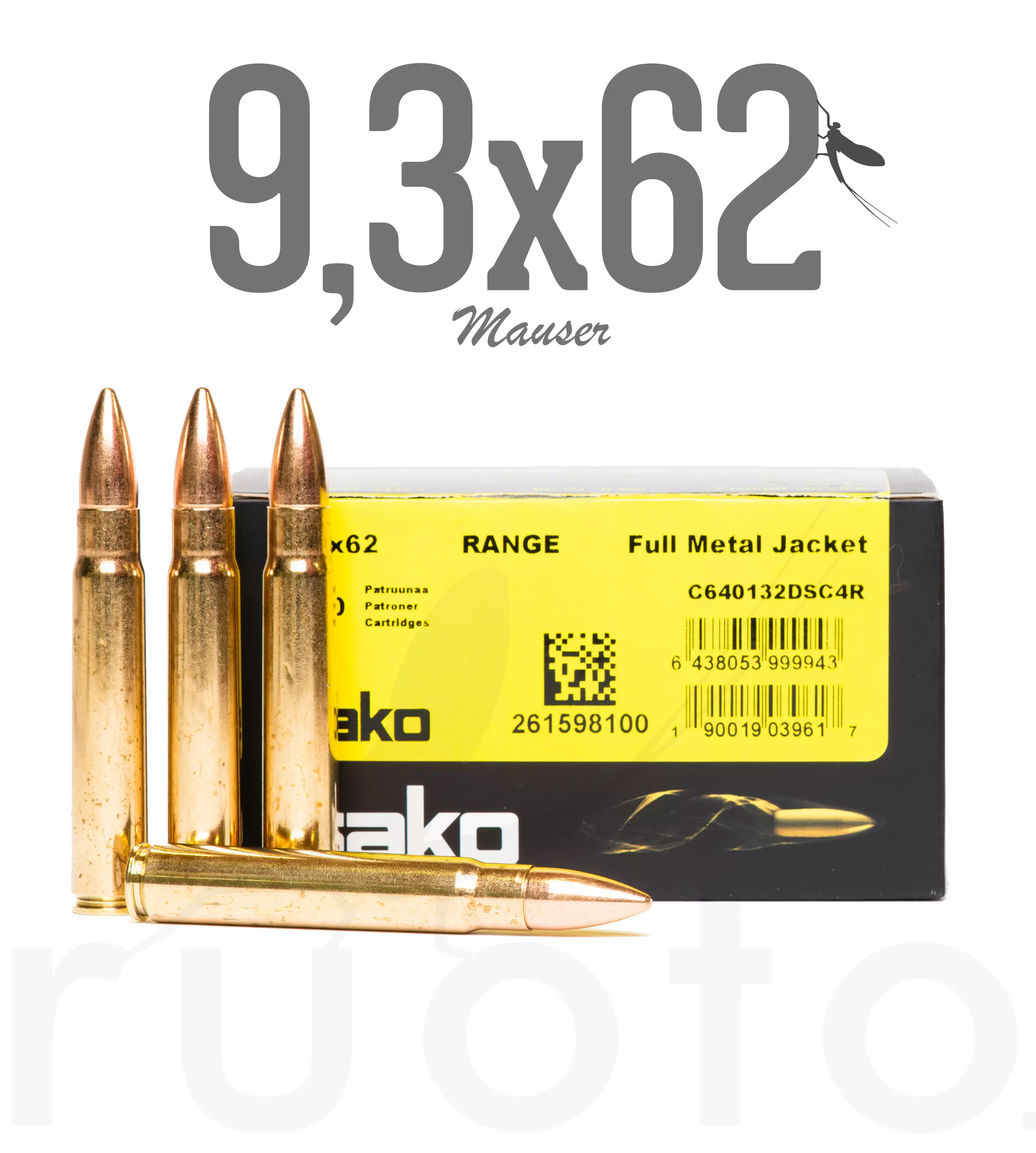 Sako Range FMJ 9,3x62 15,0g 50pcs Kiväärin ratapatruuna 9,3x62, 50kpl - Ruoto.fi verkkokauppa